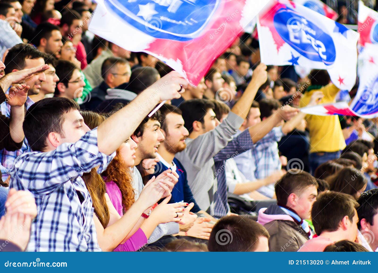 Fans and flags editorial image. Image of football, celebration - 21513020