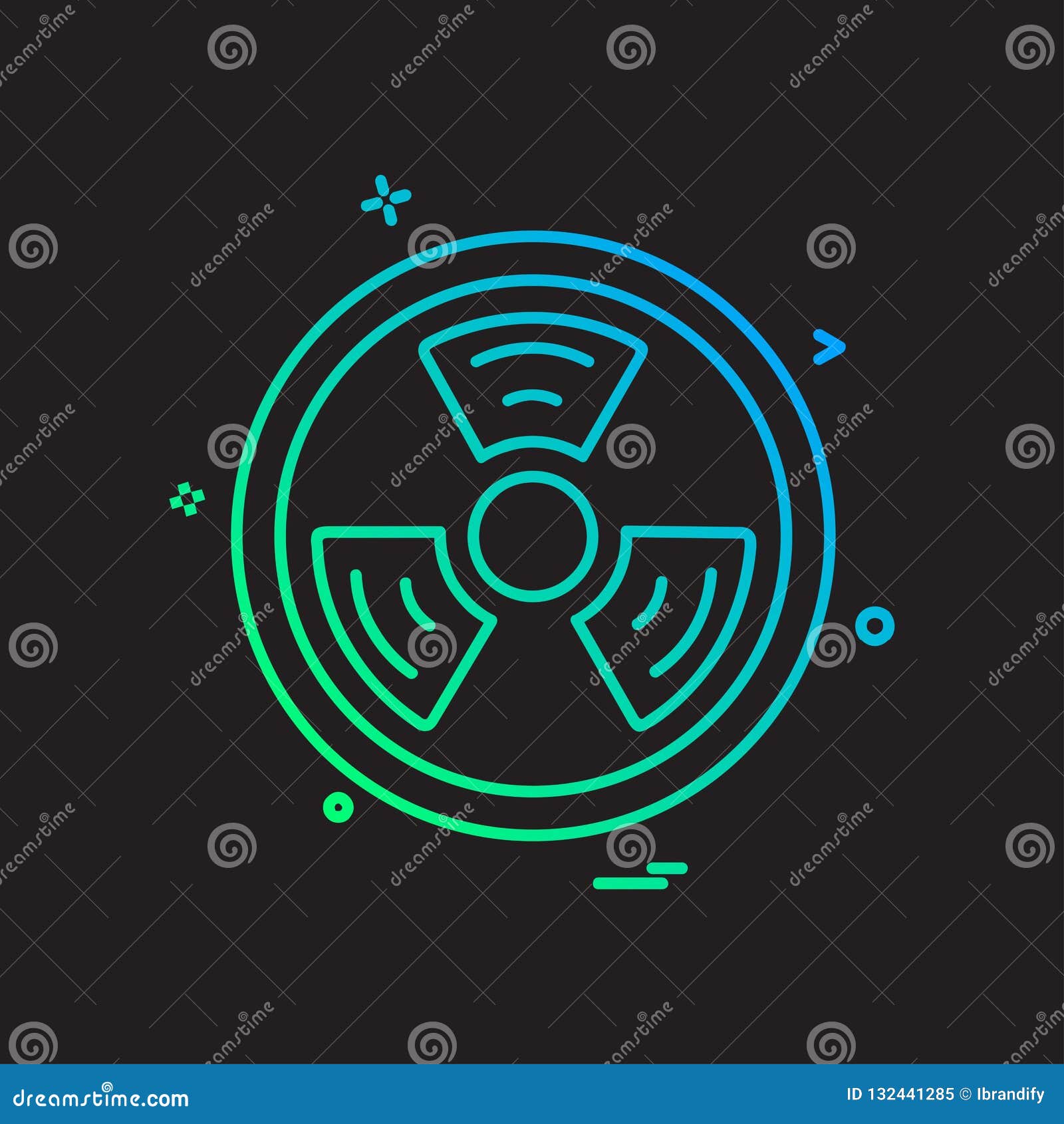 Fans icon design vector stock vector. Illustration of graphic - 132441285