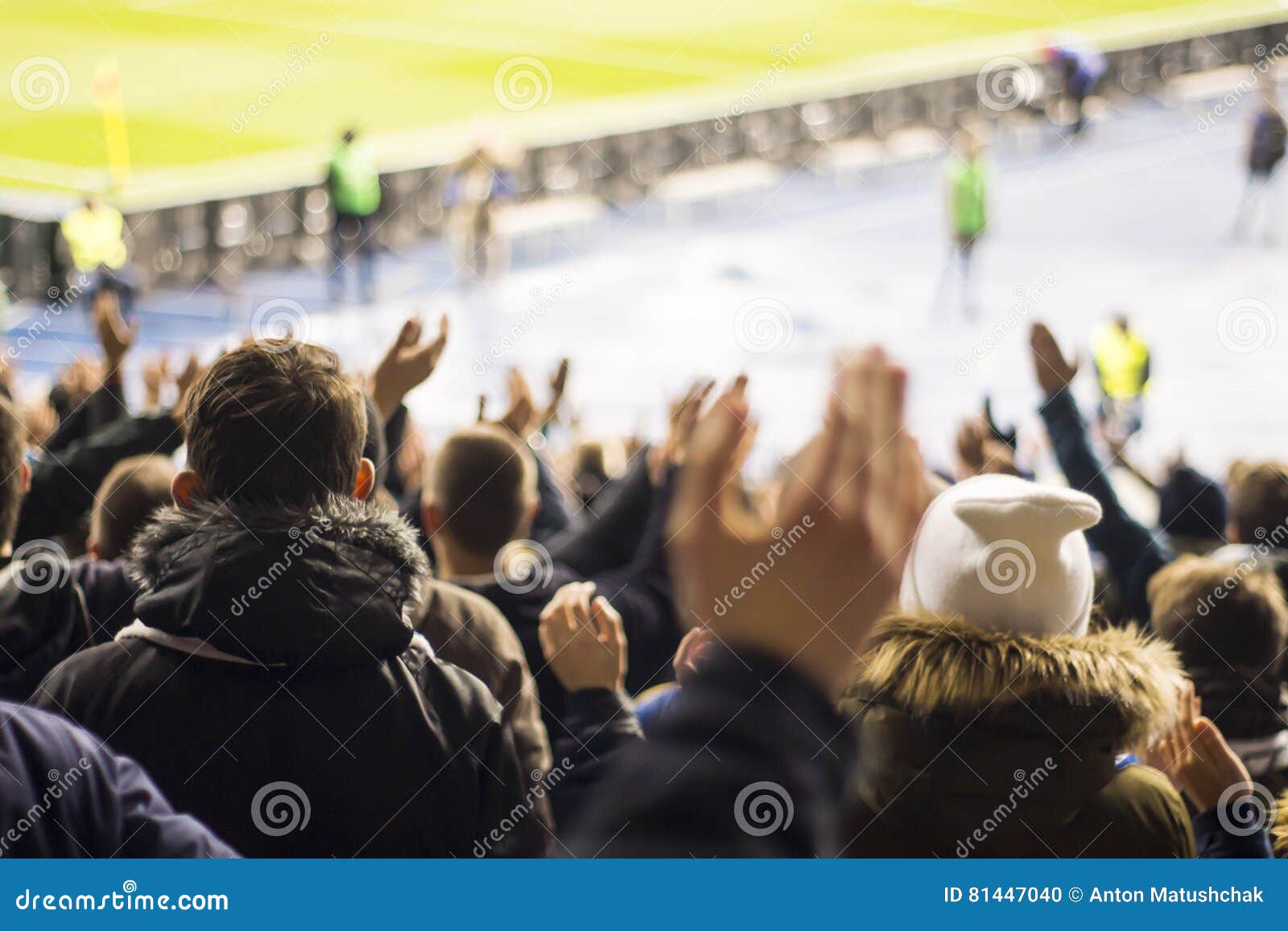 Fans at the Stadium Support Their Team Editorial Image - Image of hands ...
