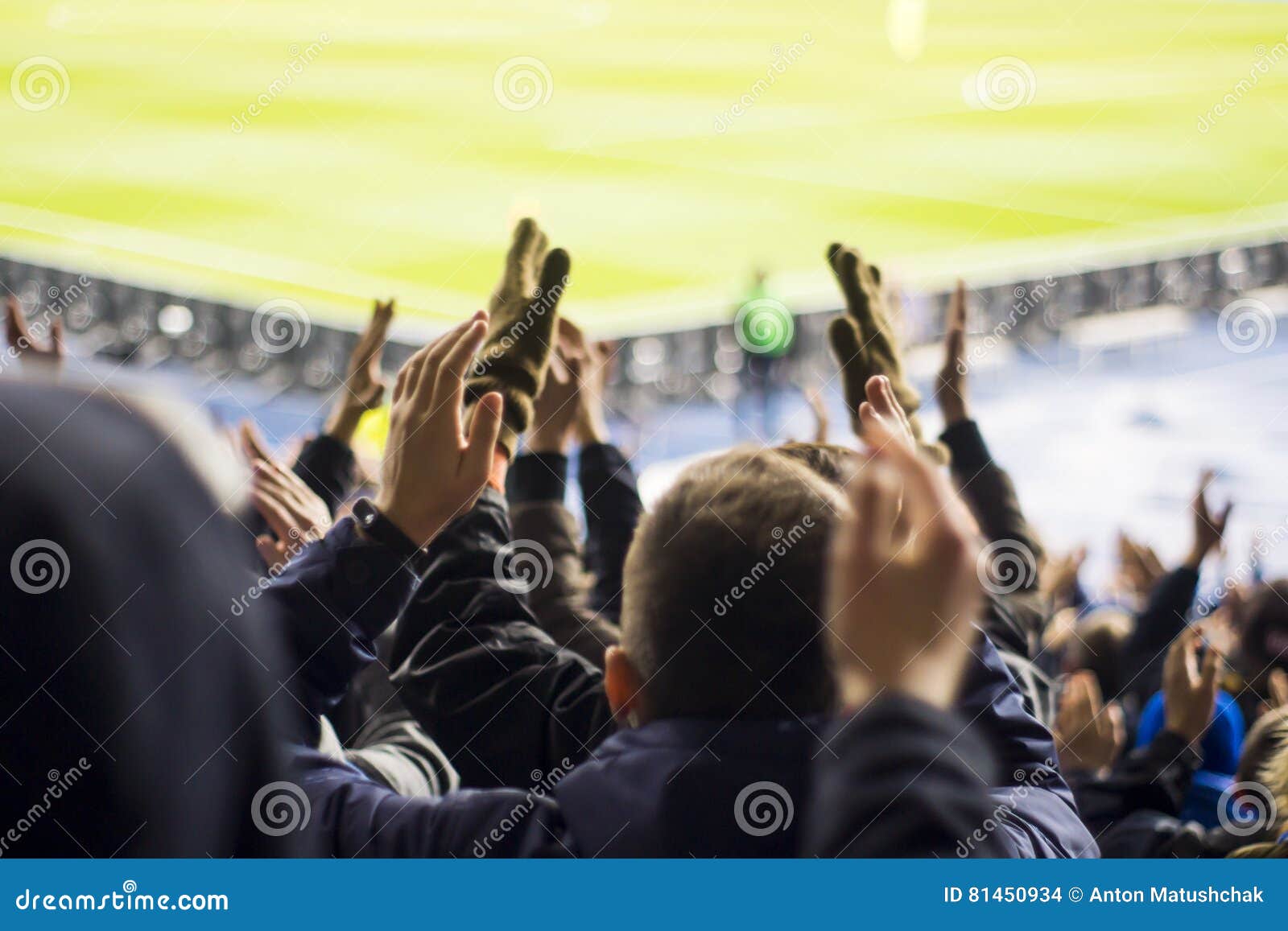 Fans at the Stadium Support Their Team Editorial Stock Image - Image of ...
