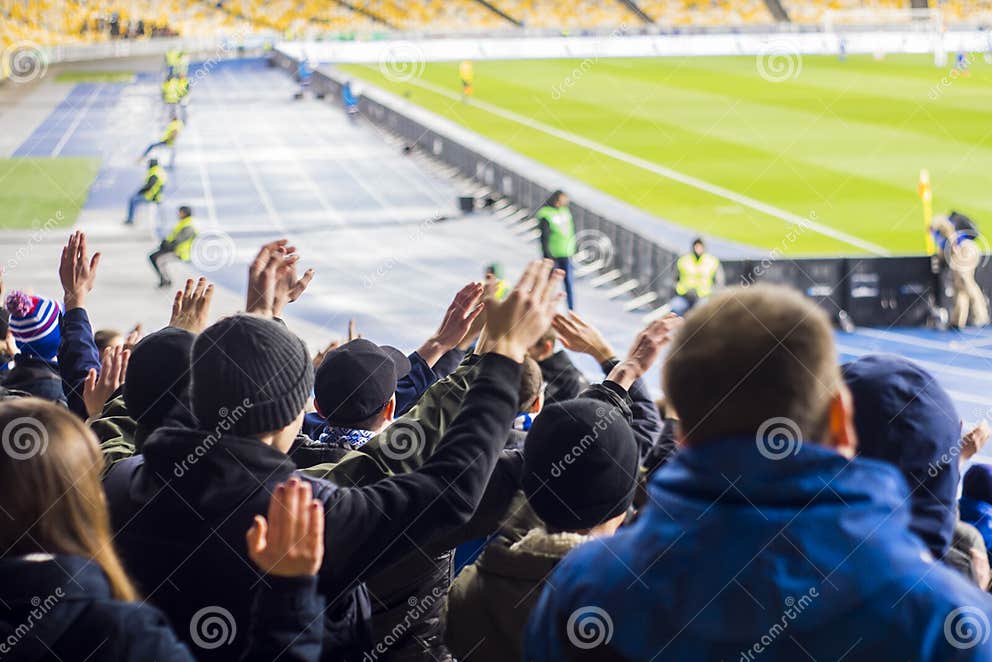 Fans at the Stadium Support Their Team Editorial Photography - Image of ...