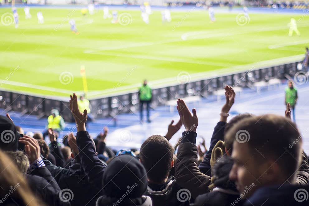 Fans at the Stadium Support Their Team Editorial Photography - Image of ...