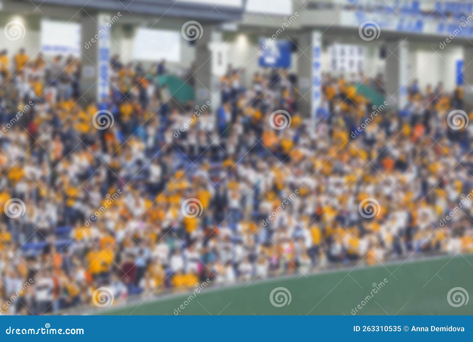Fans in the Stands at the Stadium. Support for Your Favorite Team Stock ...