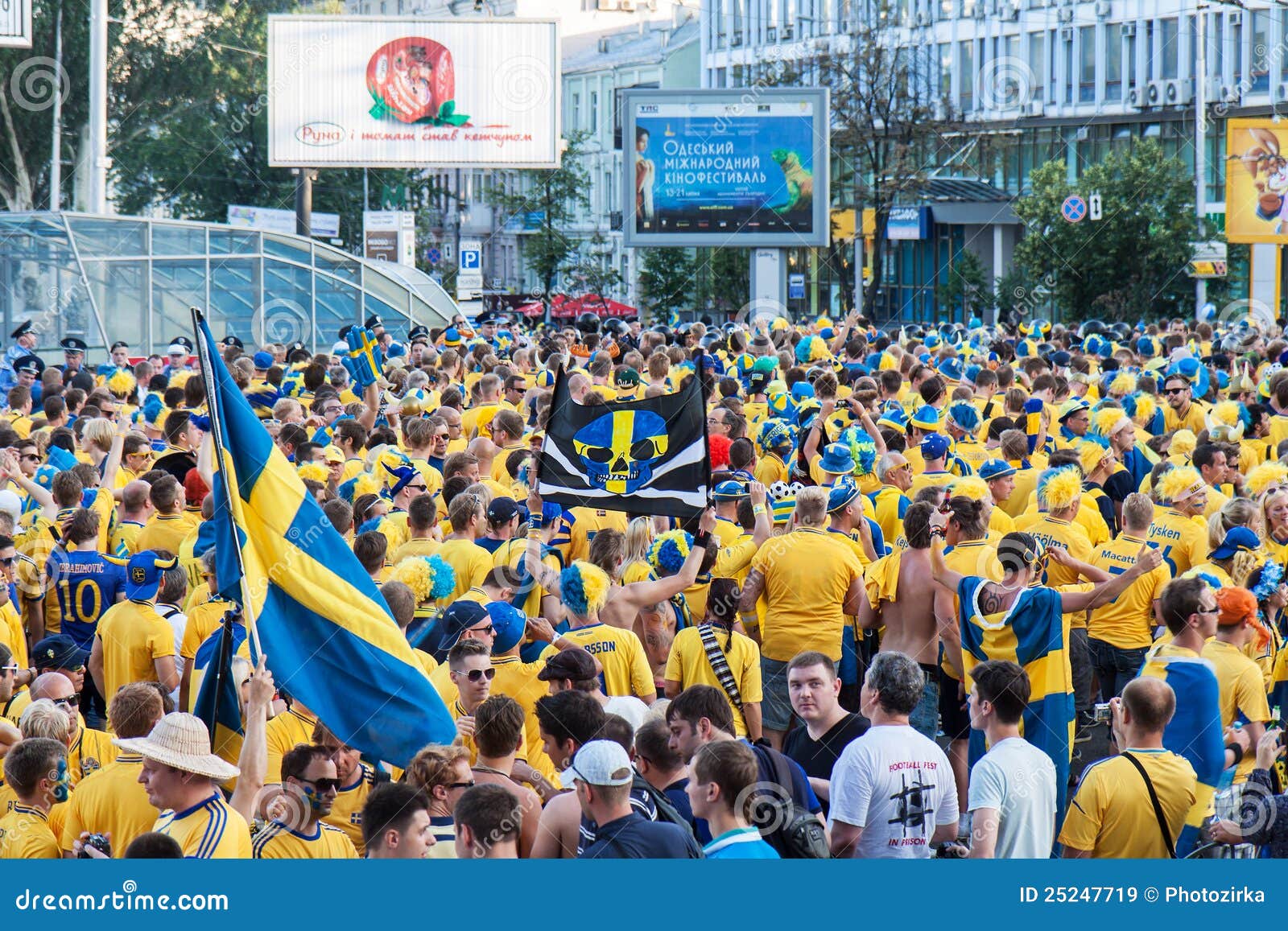 Fans of the Swedish National Team Editorial Stock Image - Image of play ...
