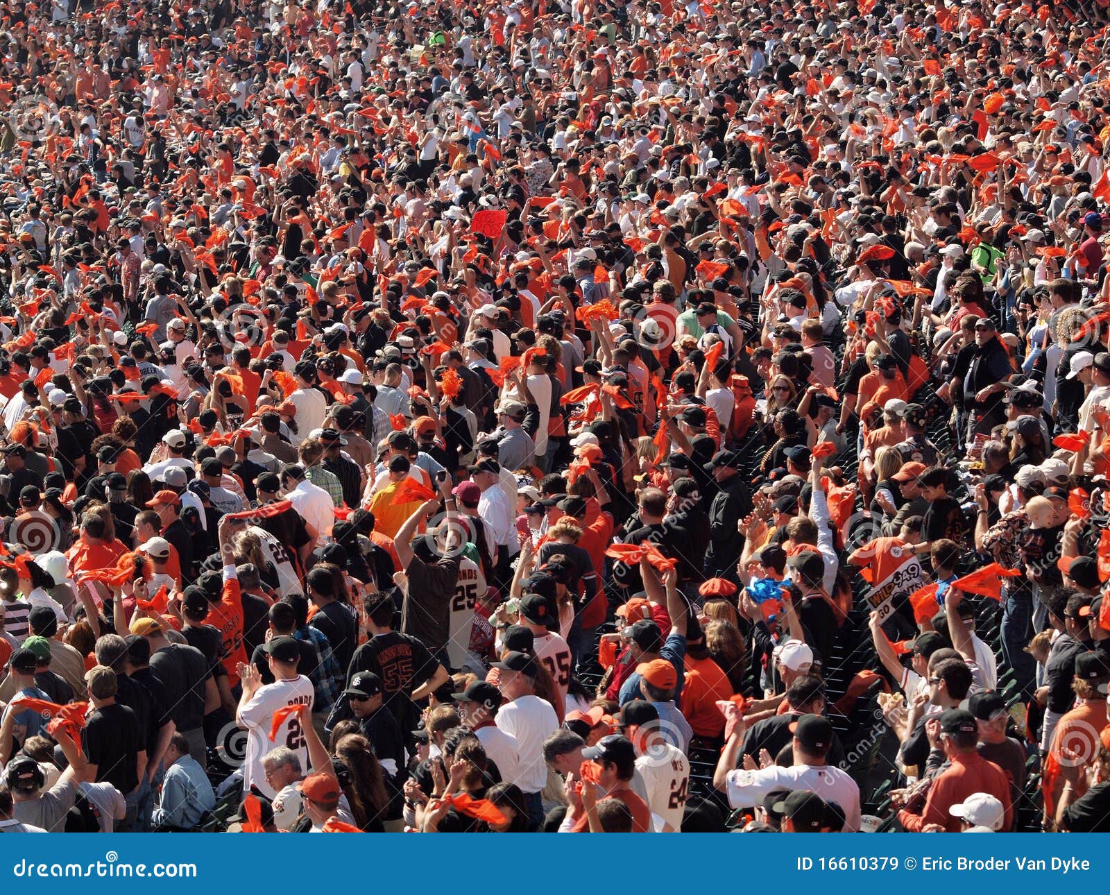 Fans Wave Orange Rags and Cheer To Rally Team Editorial Stock Image ...