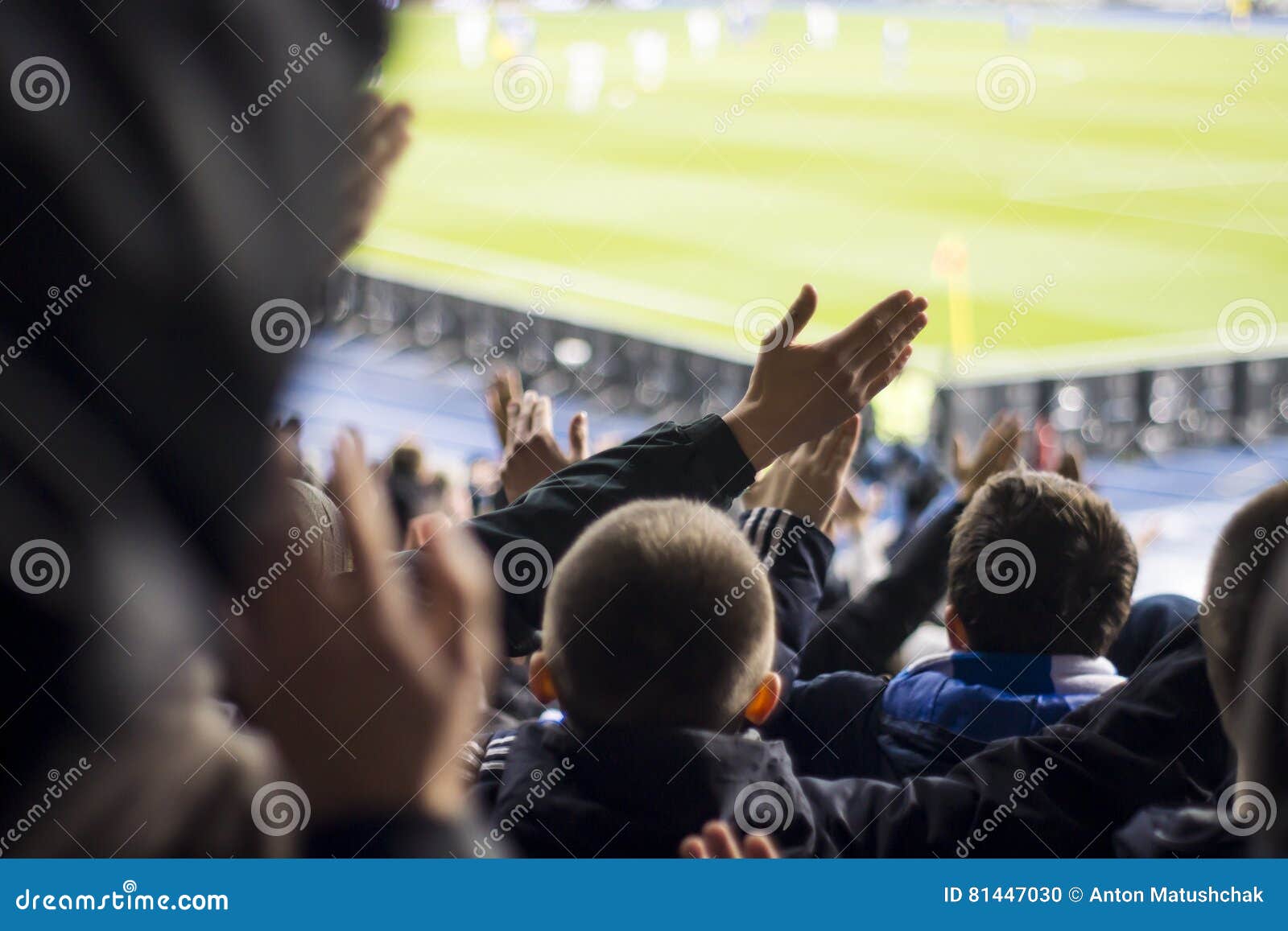 Fans Who Clap Their Hands at the Stadium Editorial Image - Image of ...
