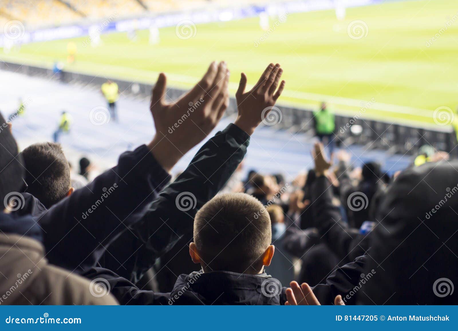 Fans Who Clap Their Hands at the Stadium Editorial Image - Image of ...