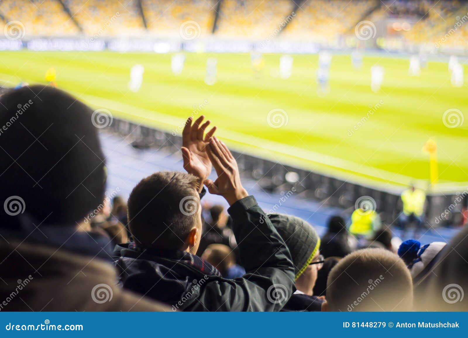 Fans Who Clap Their Hands at the Stadium Editorial Stock Image - Image ...