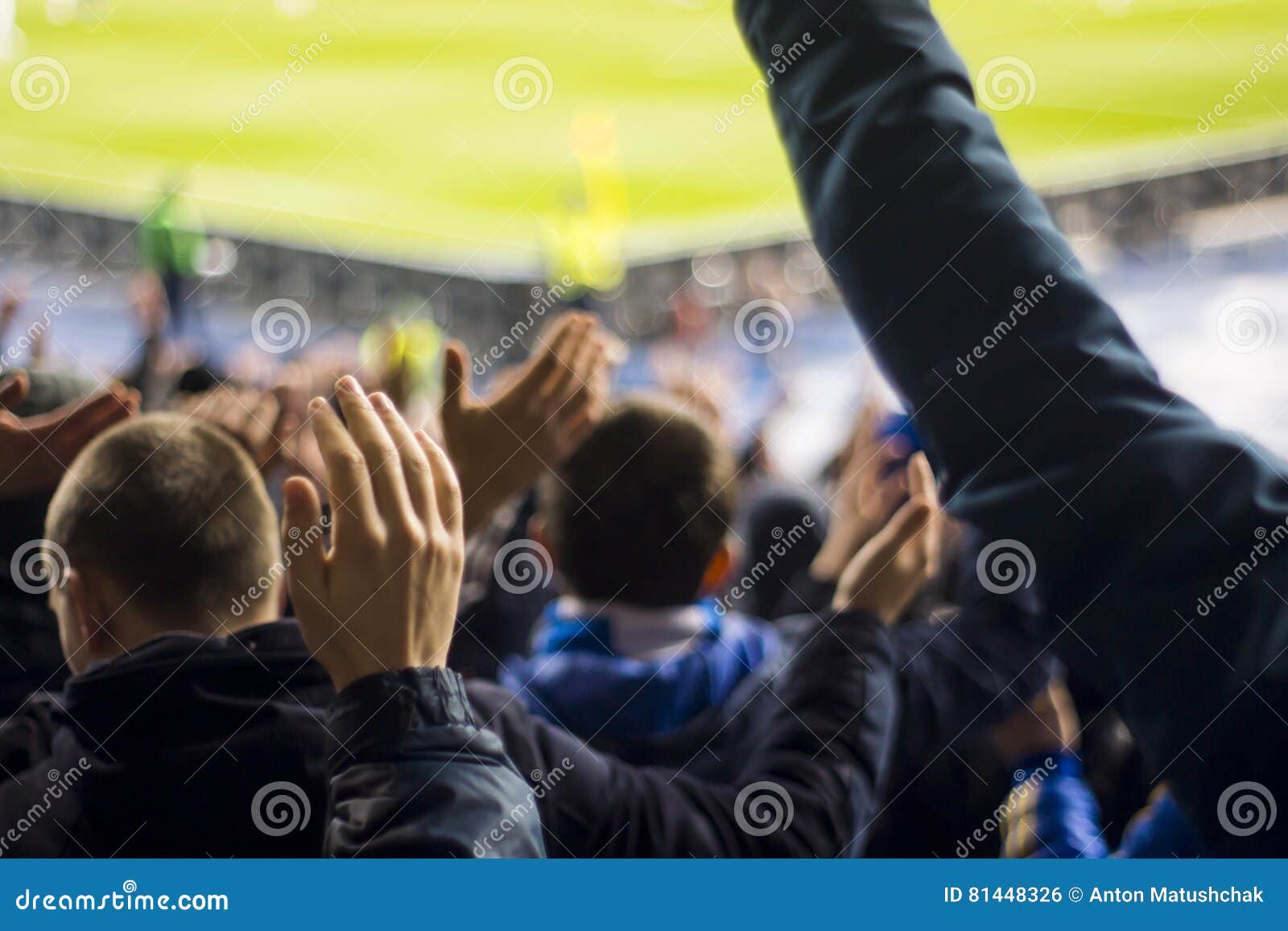 Fans Who Clap Their Hands at the Stadium Editorial Photo - Image of ...