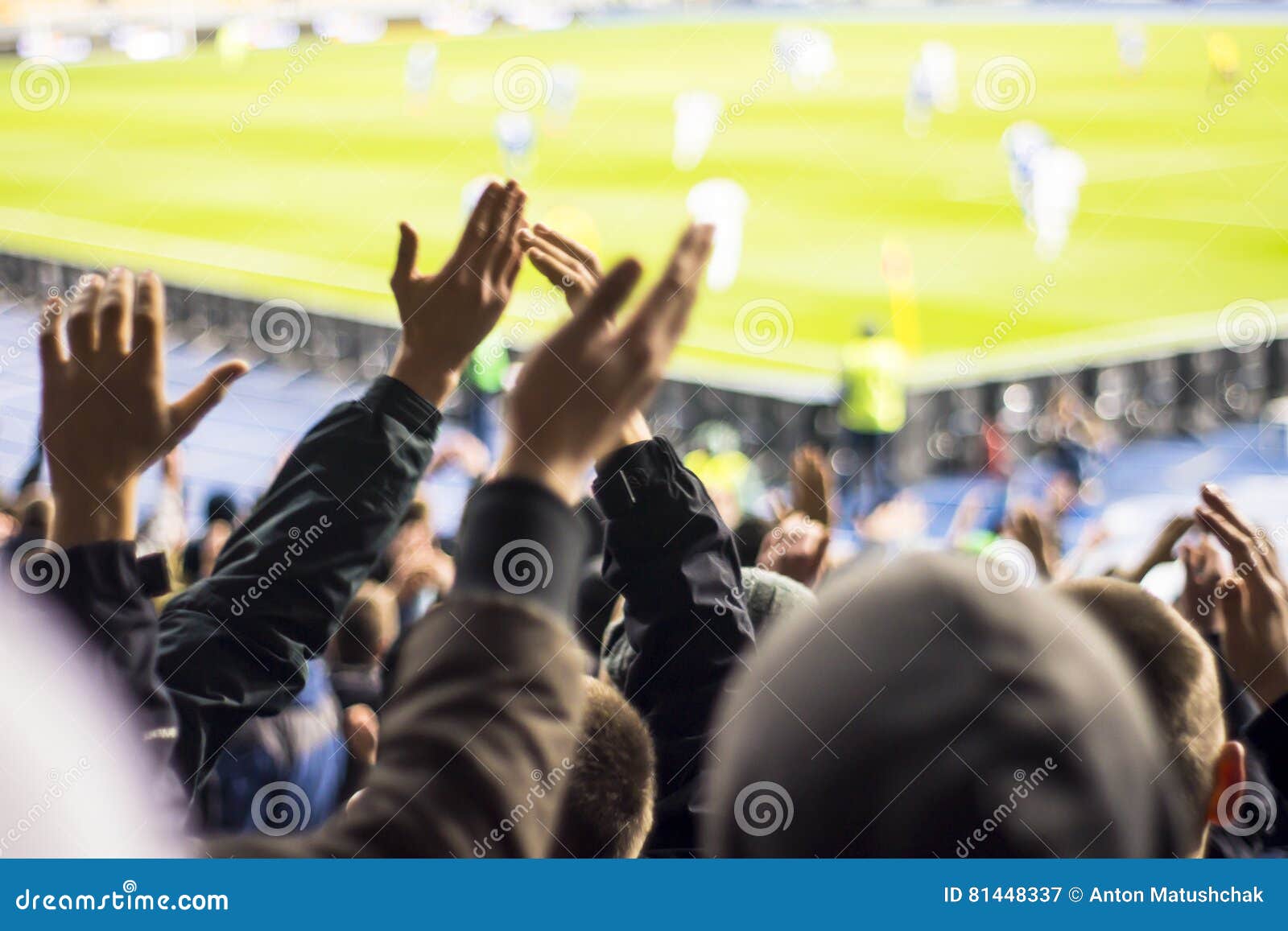 Fans Who Clap Their Hands at the Stadium Editorial Photography - Image ...