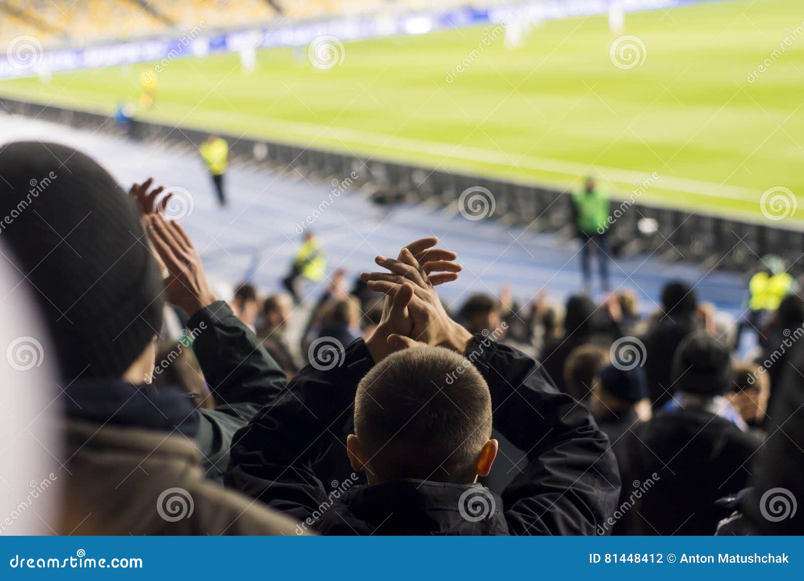 Fans Who Clap Their Hands at the Stadium Editorial Photography - Image ...
