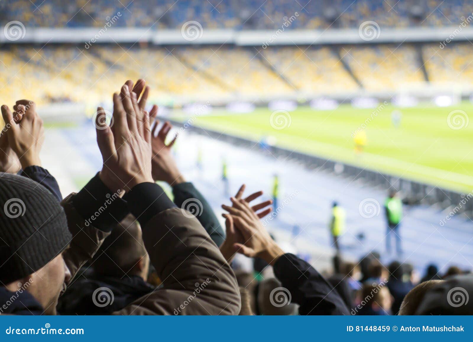 Fans Who Clap Their Hands at the Stadium Editorial Stock Image - Image ...