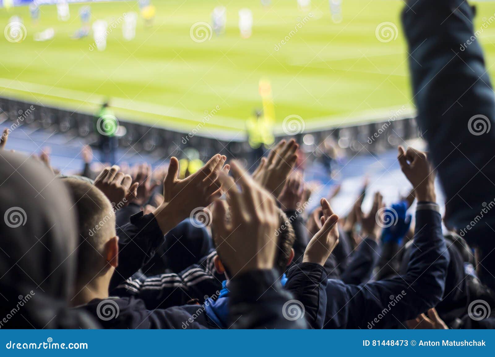Fans Who Clap Their Hands at the Stadium Editorial Stock Photo - Image ...