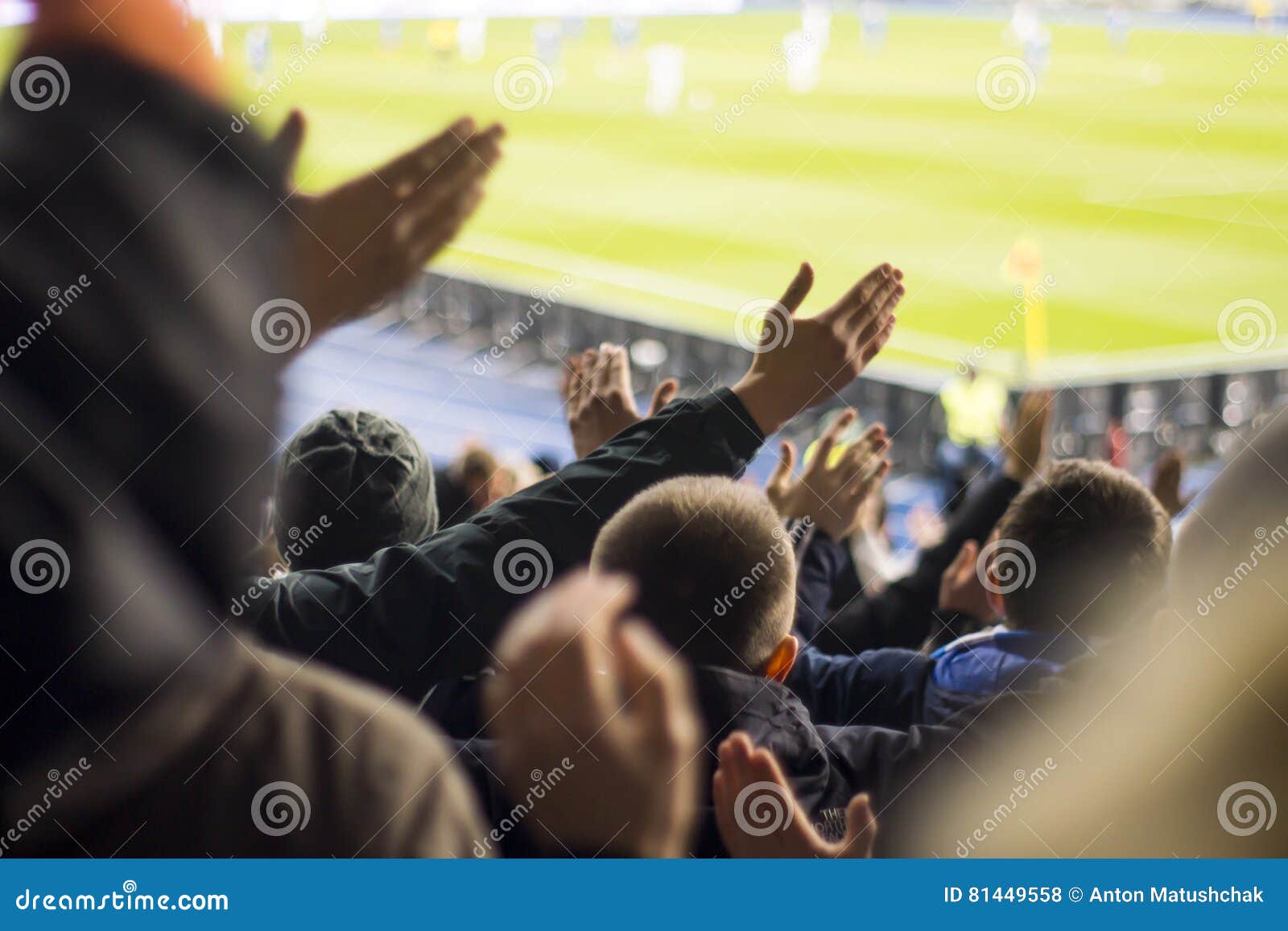 Fans Who Clap Their Hands at the Stadium Editorial Stock Photo - Image ...