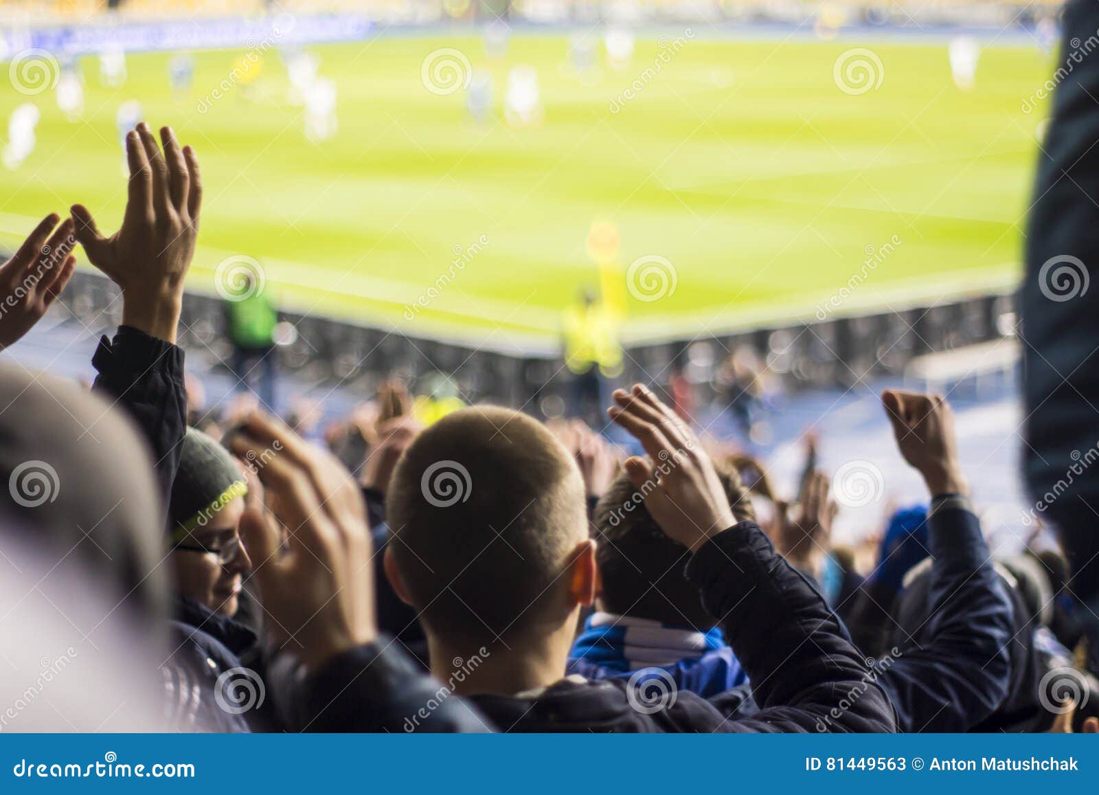 Fans Who Clap Their Hands at the Stadium Editorial Stock Photo - Image ...