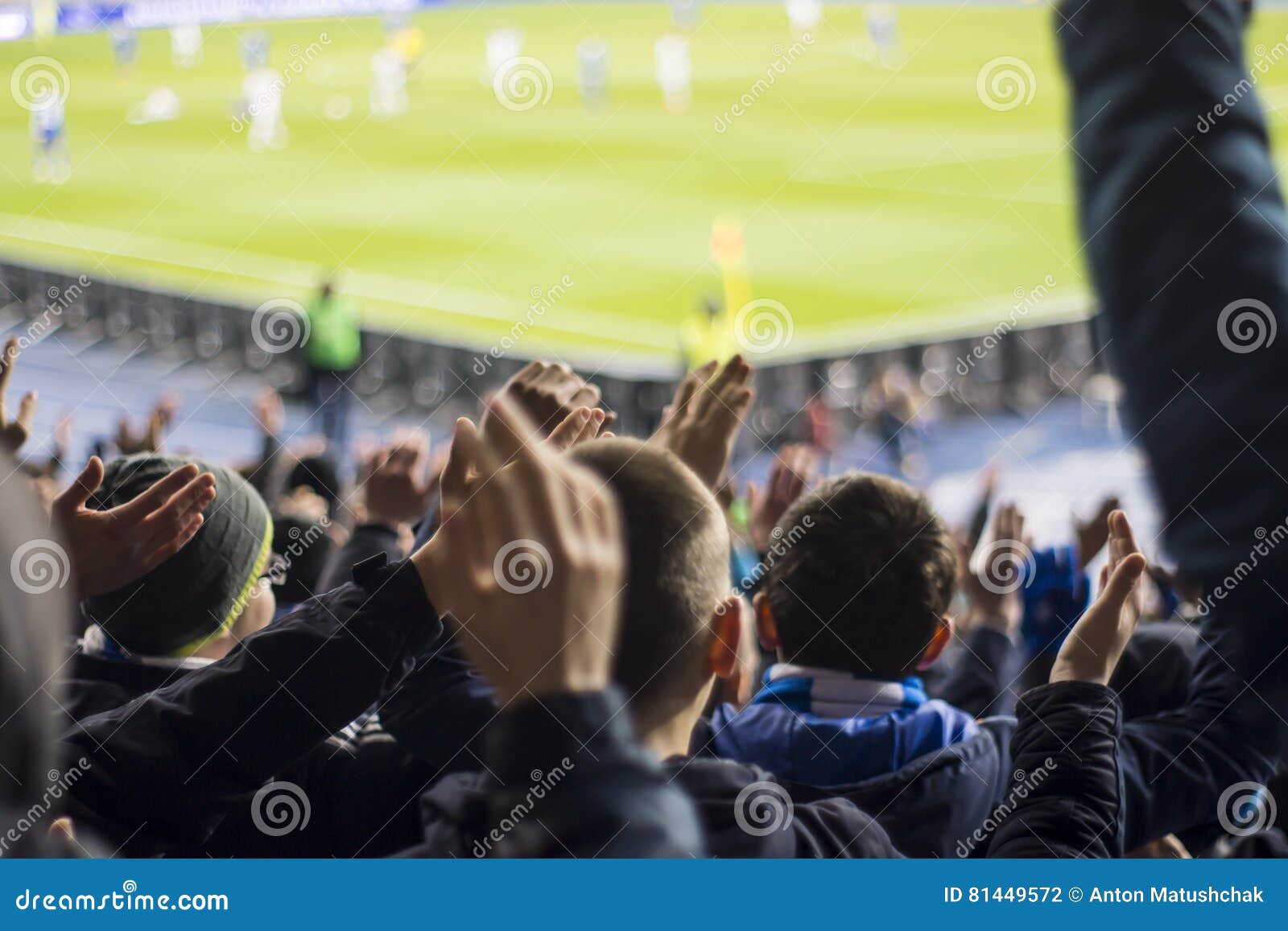 Fans Who Clap Their Hands at the Stadium Editorial Photography - Image ...