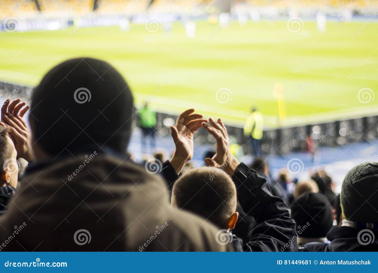 Fans Who Clap Their Hands at the Stadium Editorial Photo - Image of ...