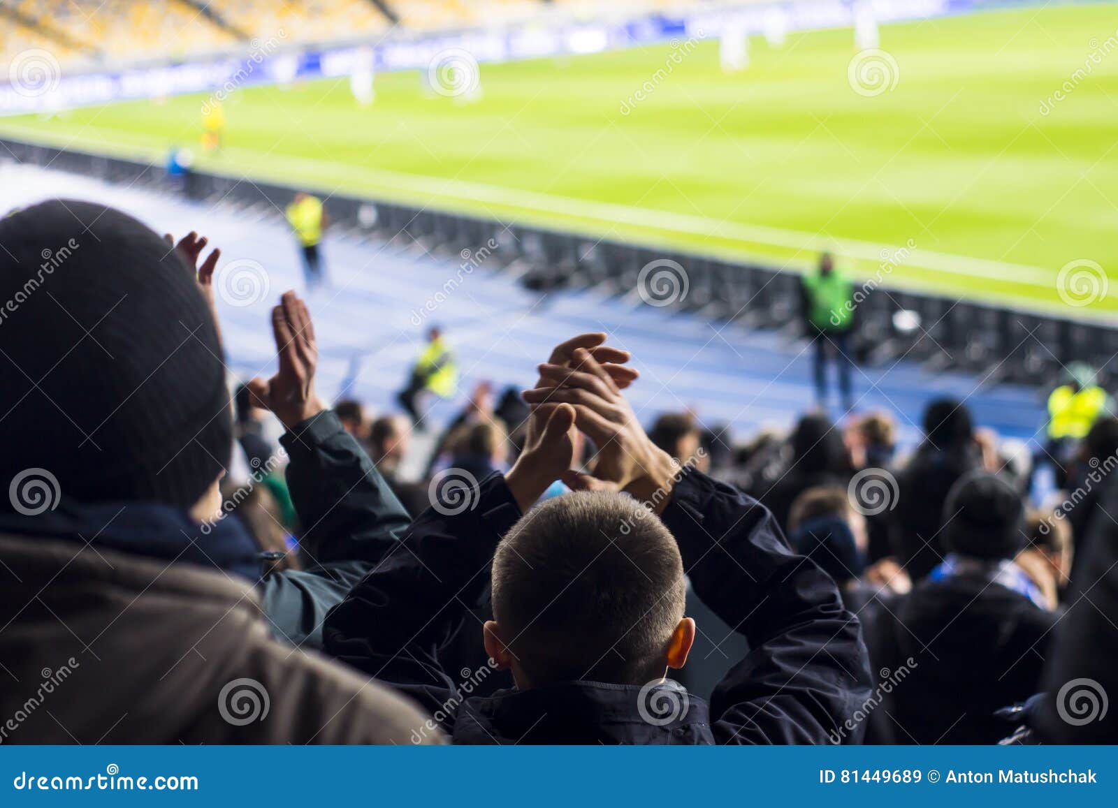 Fans Who Clap Their Hands at the Stadium Editorial Stock Image - Image ...
