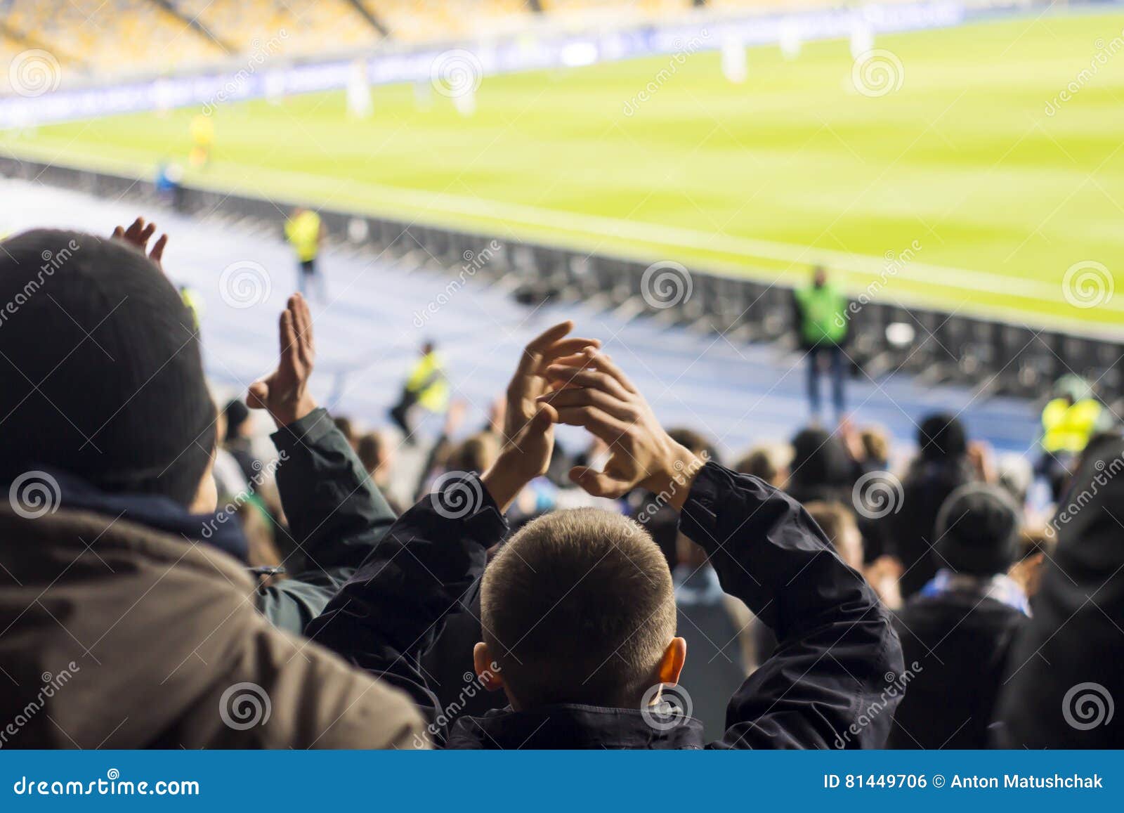 Fans Who Clap Their Hands at the Stadium Editorial Photo - Image of ...