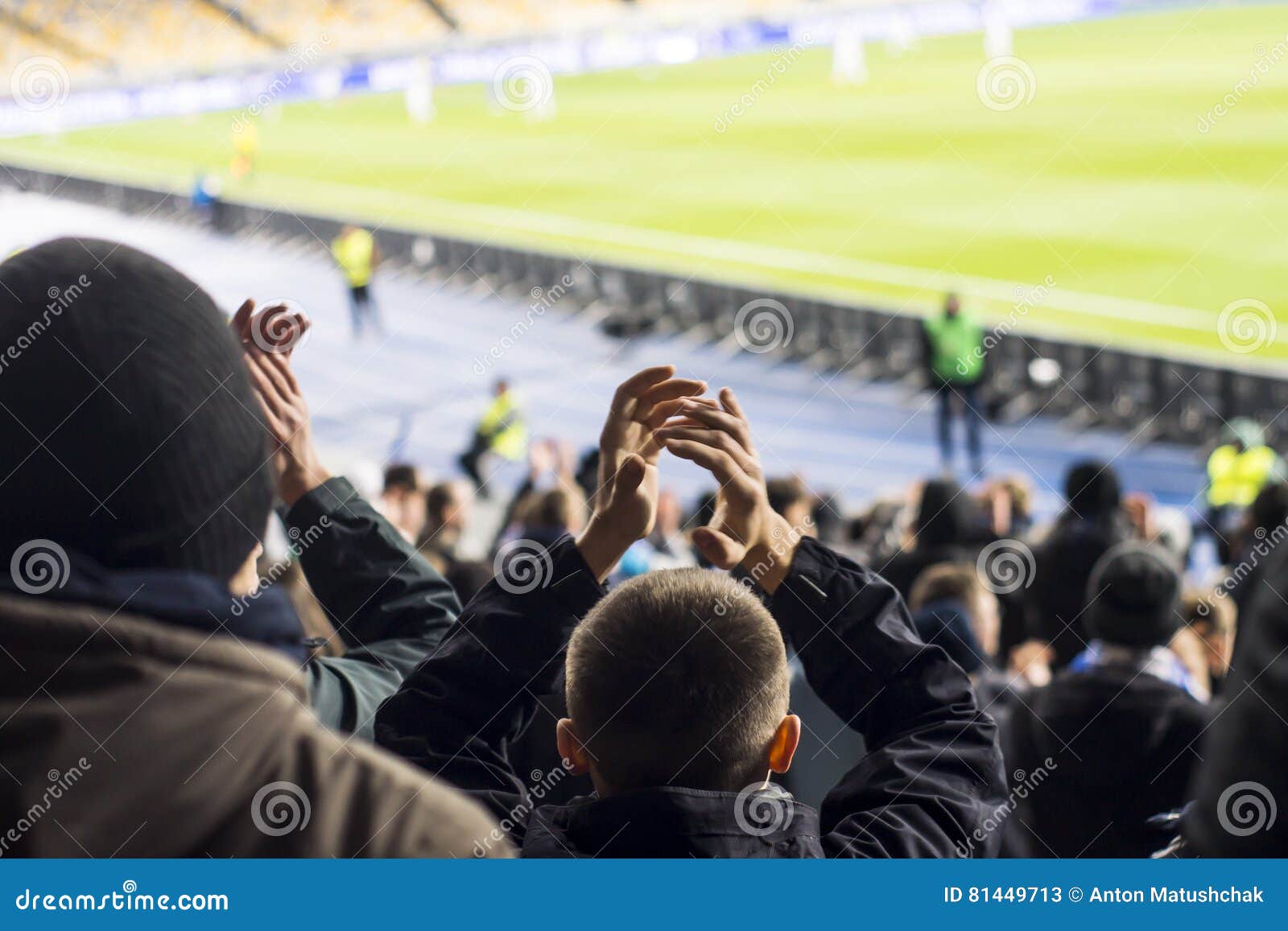 Fans Who Clap Their Hands at the Stadium Editorial Stock Photo - Image ...