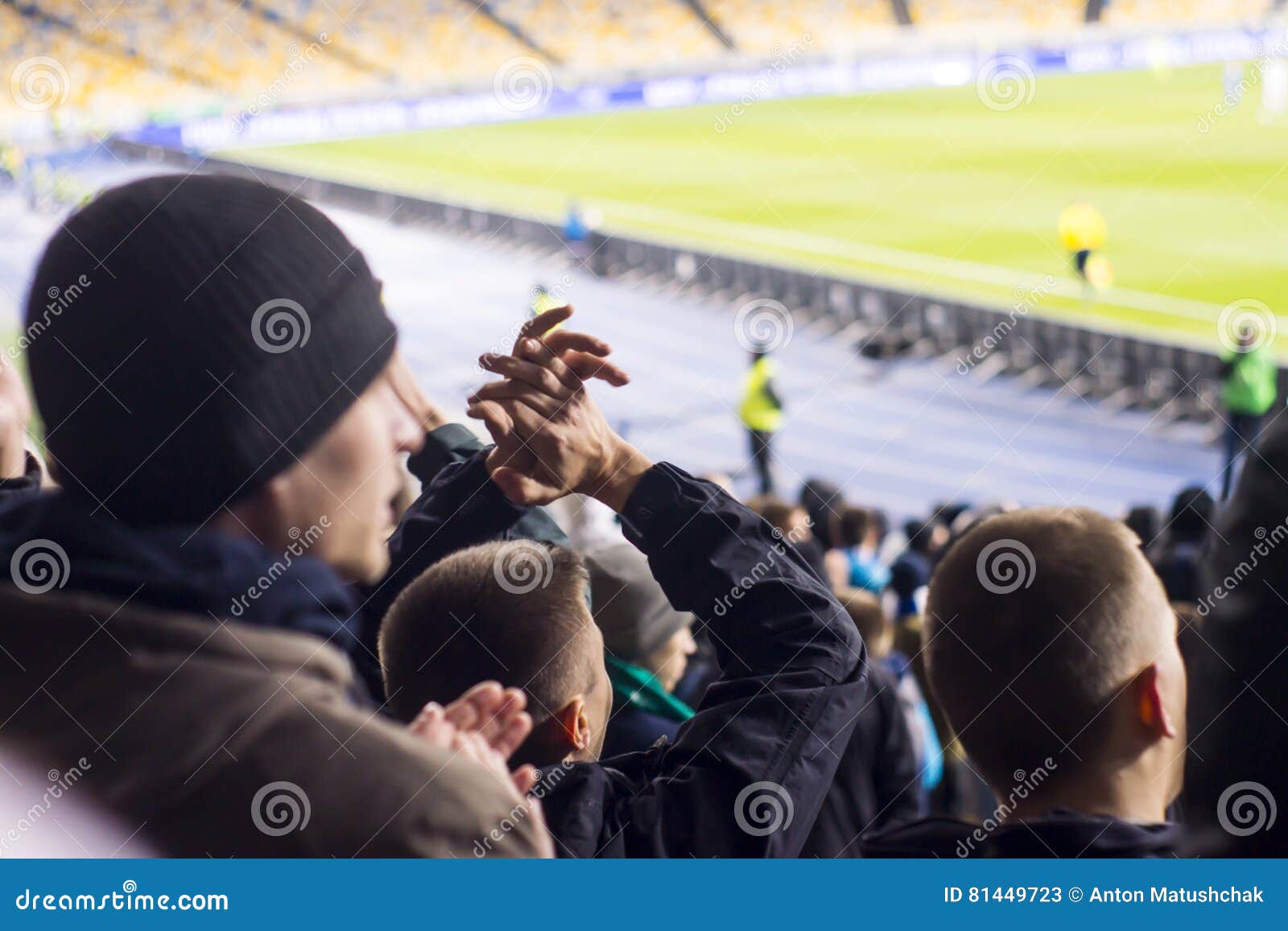 Fans Who Clap Their Hands at the Stadium Editorial Stock Photo - Image ...