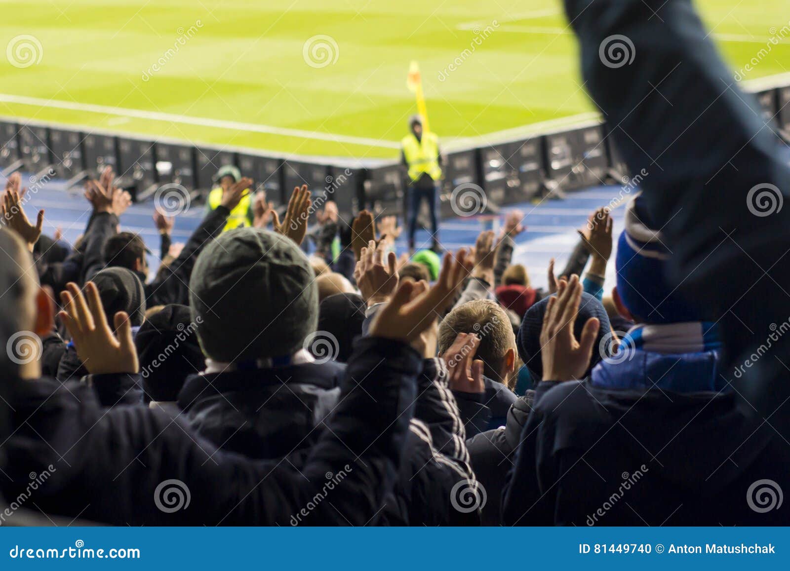 Fans Who Clap Their Hands at the Stadium Editorial Image - Image of ...