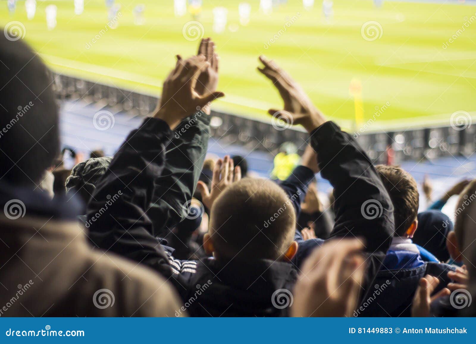 Fans Who Clap Their Hands at the Stadium Editorial Stock Photo - Image ...