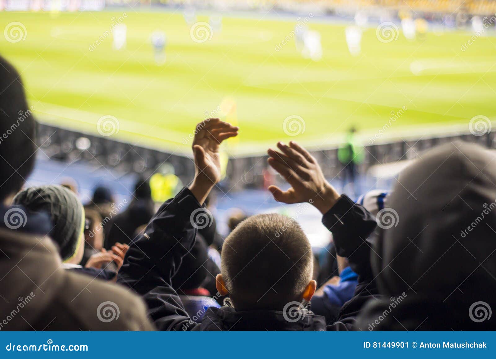 Fans Who Clap Their Hands at the Stadium Editorial Photo - Image of ...