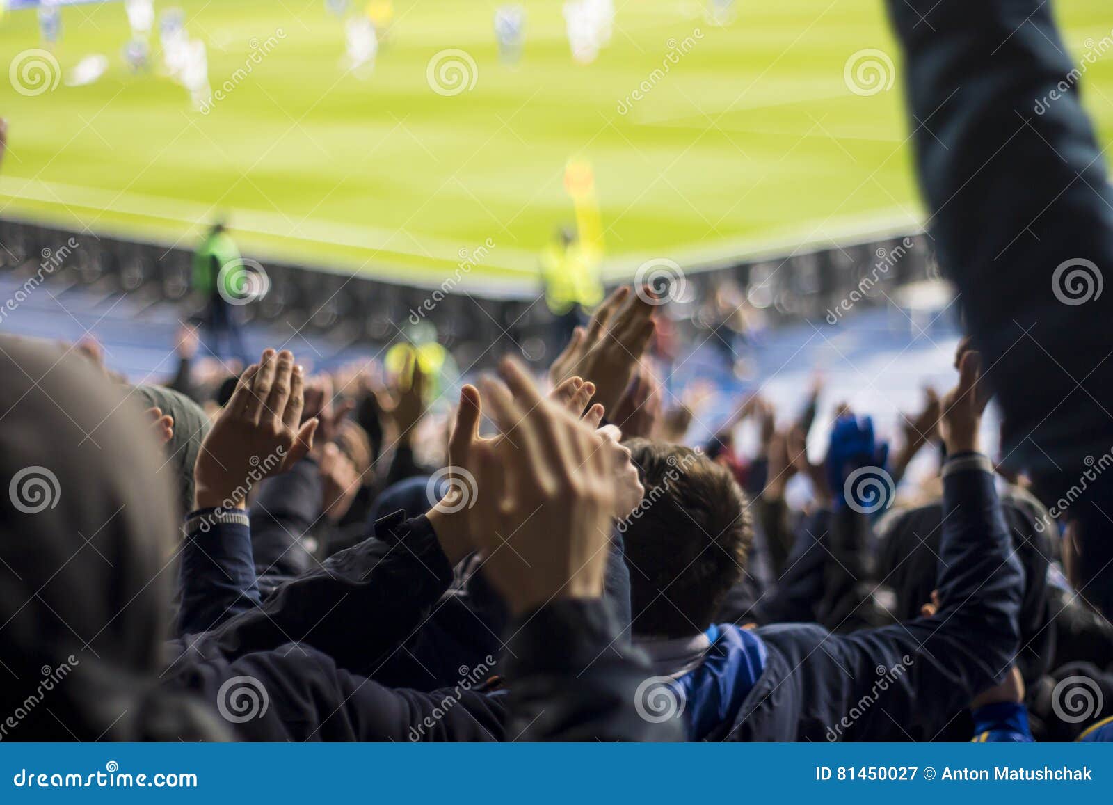 Fans Who Clap Their Hands at the Stadium Editorial Photography - Image ...