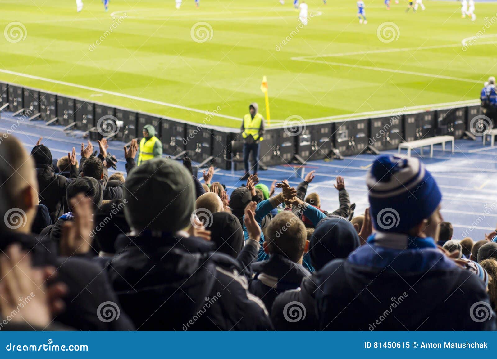 Fans Who Clap Their Hands at the Stadium Editorial Image - Image of ...