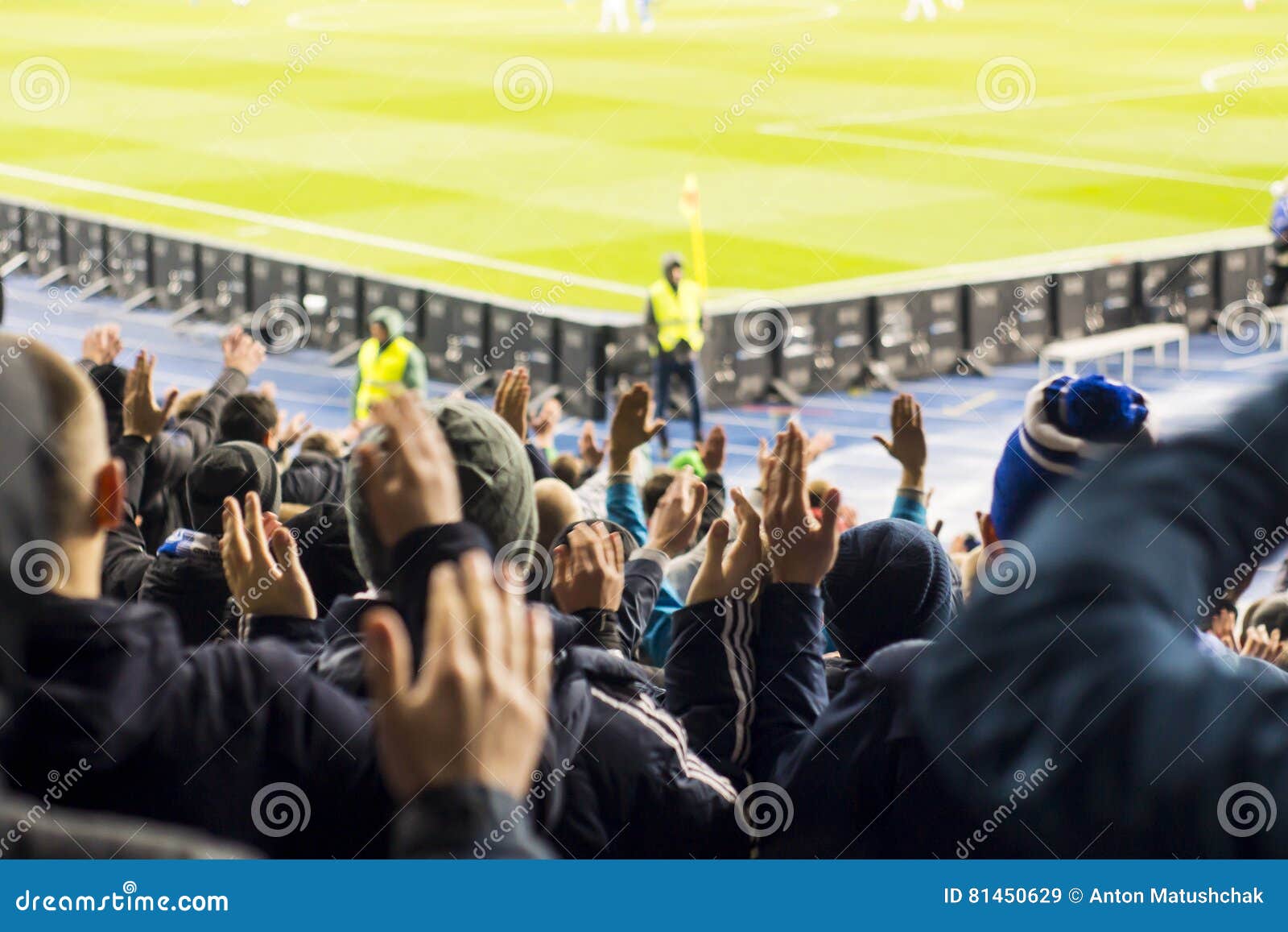 Fans Who Clap Their Hands at the Stadium Editorial Stock Image - Image ...