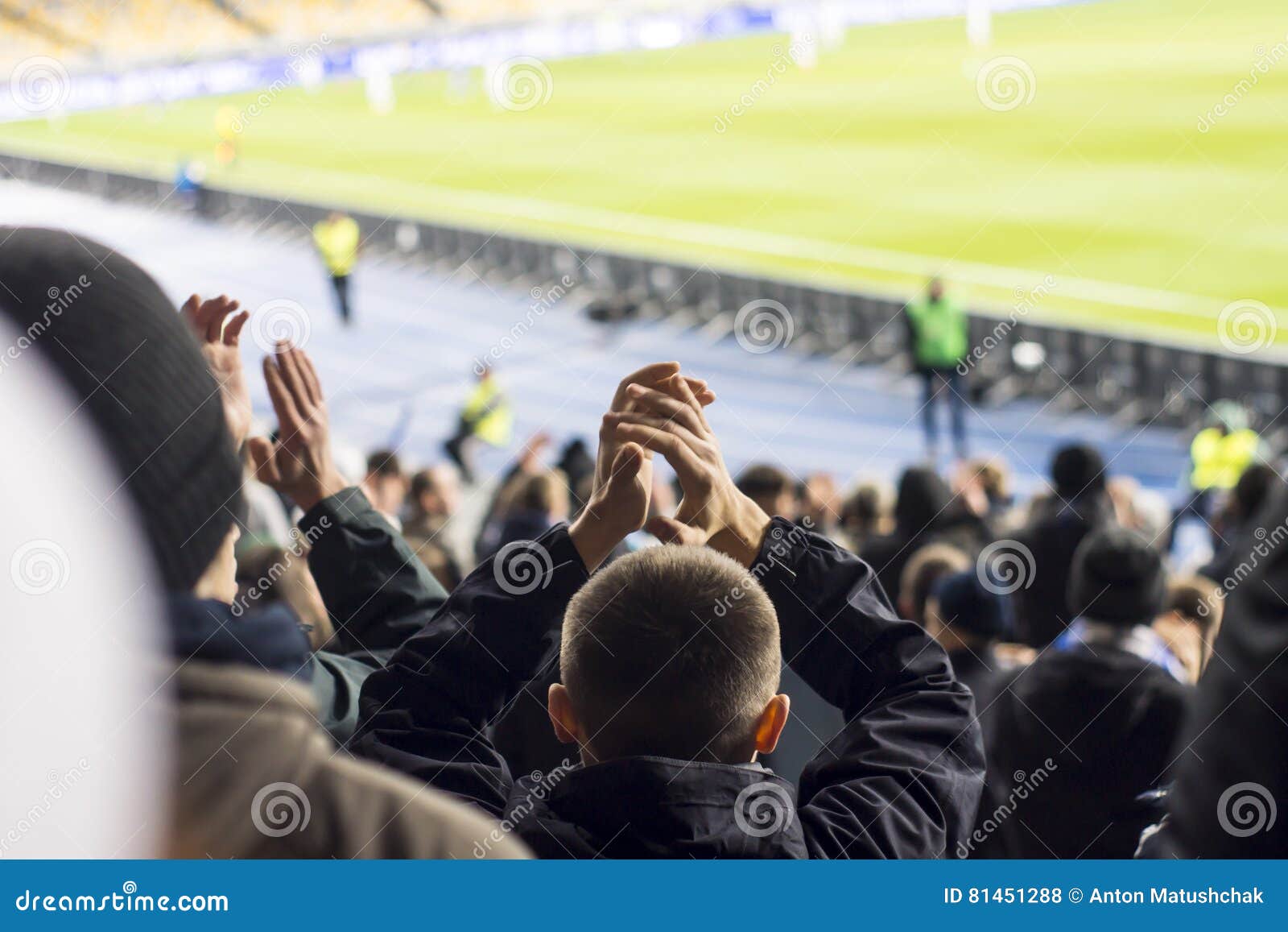 Fans Who Clap Their Hands at the Stadium Editorial Stock Photo - Image ...