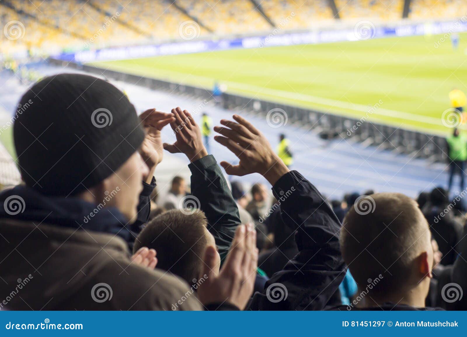 Fans Who Clap Their Hands at the Stadium Editorial Photography - Image ...