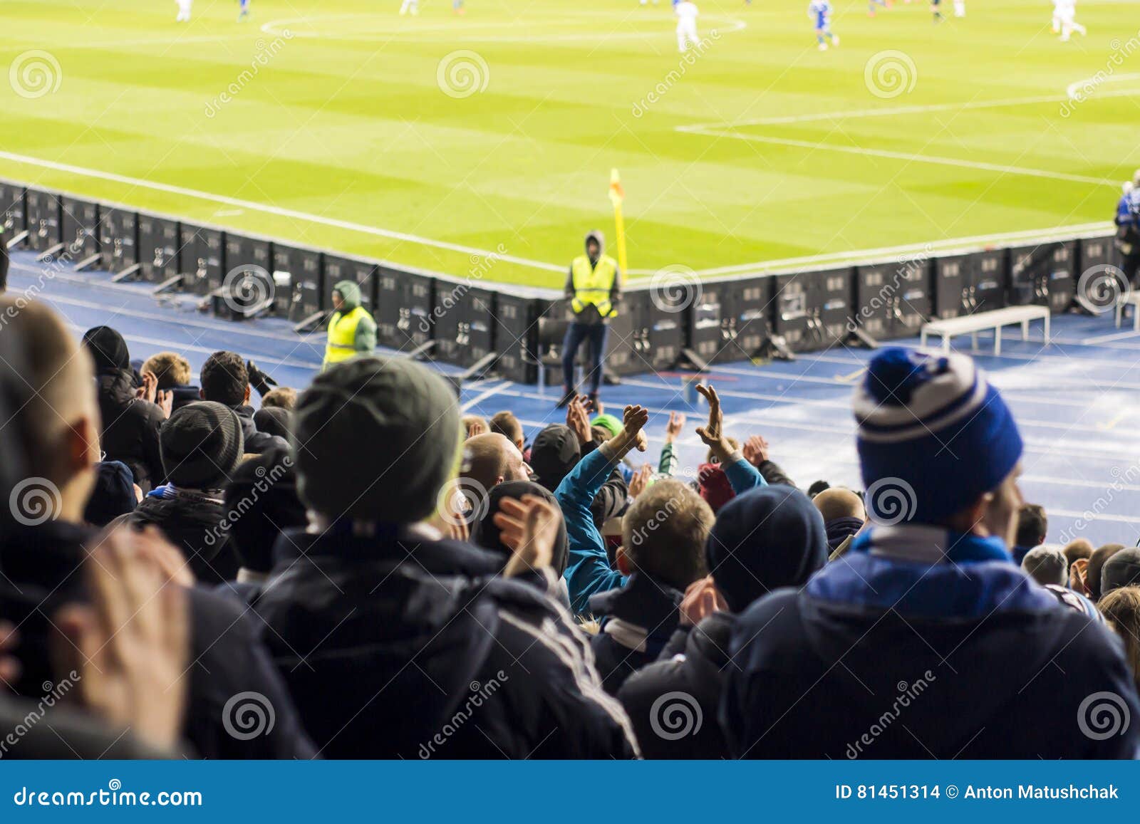 Fans Who Clap Their Hands at the Stadium Editorial Stock Image - Image ...