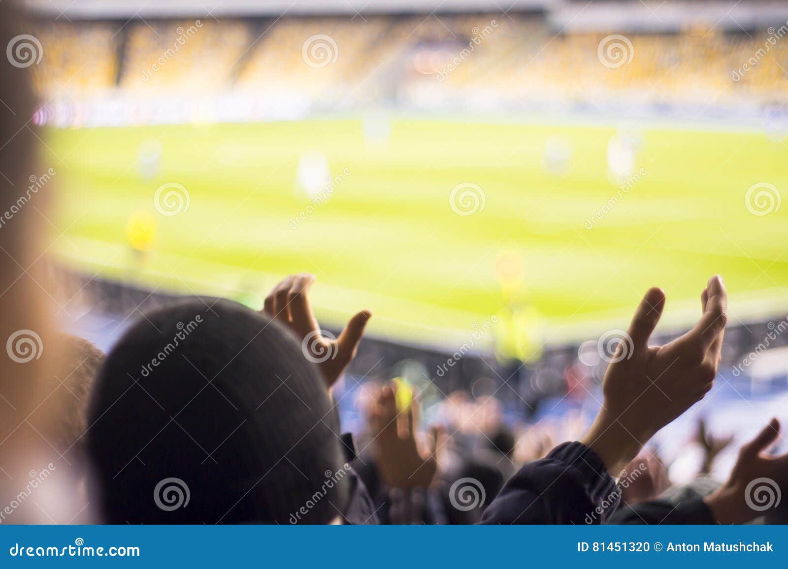Fans Who Clap Their Hands at the Stadium Editorial Image - Image of ...
