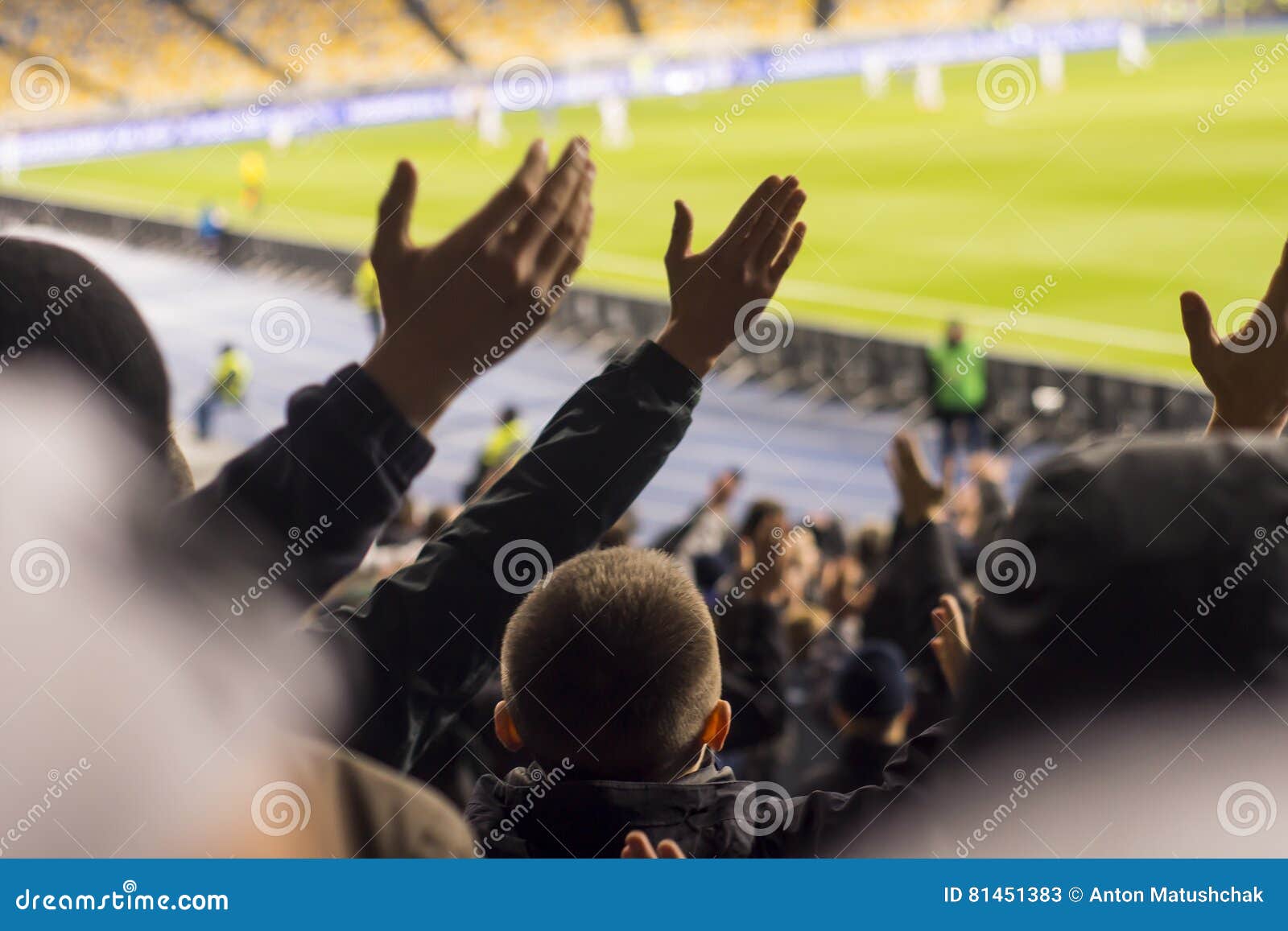 Fans Who Clap Their Hands at the Stadium Editorial Stock Photo - Image ...