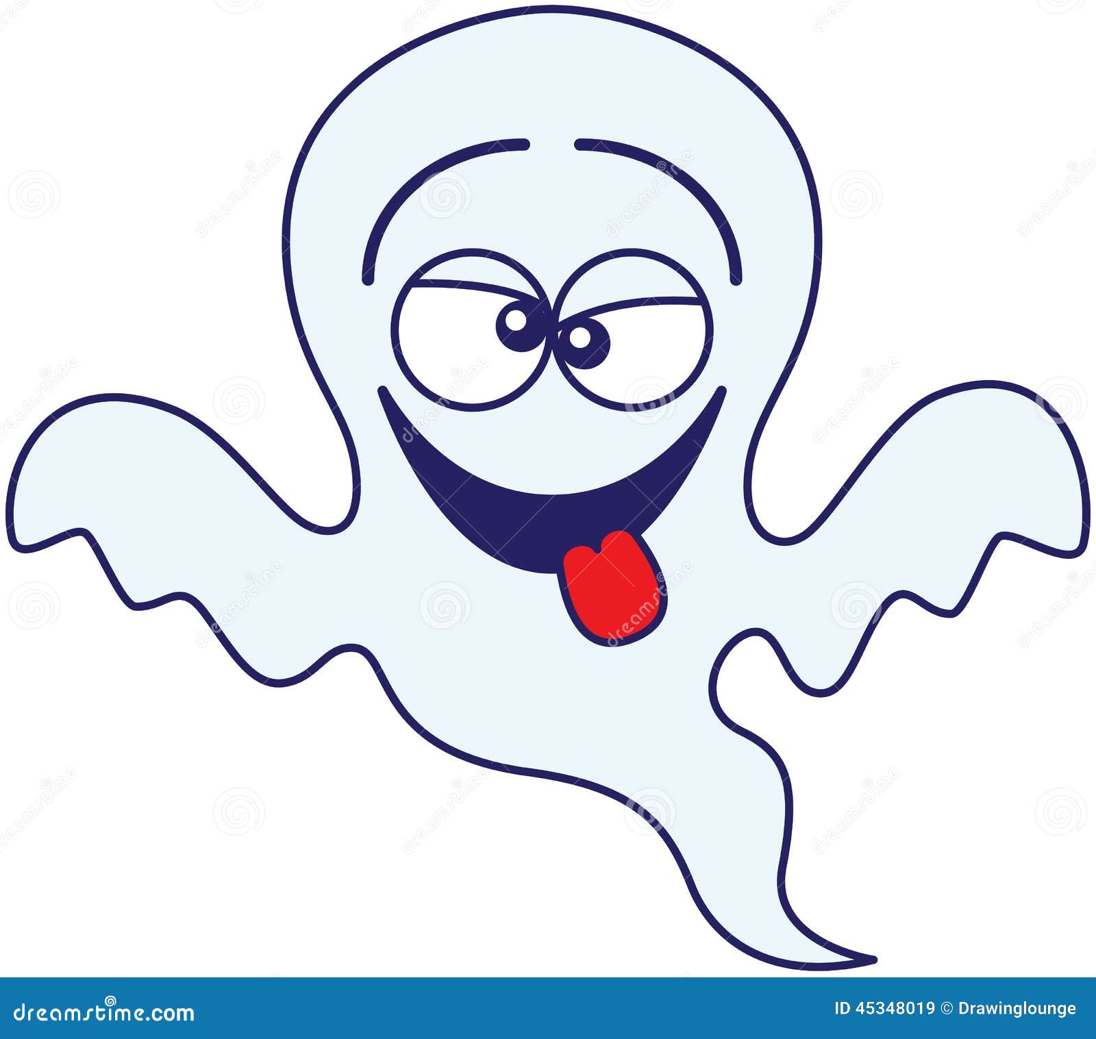 Fantôme De Halloween Faisant Les Visages Drôles Illustration de Vecteur ...