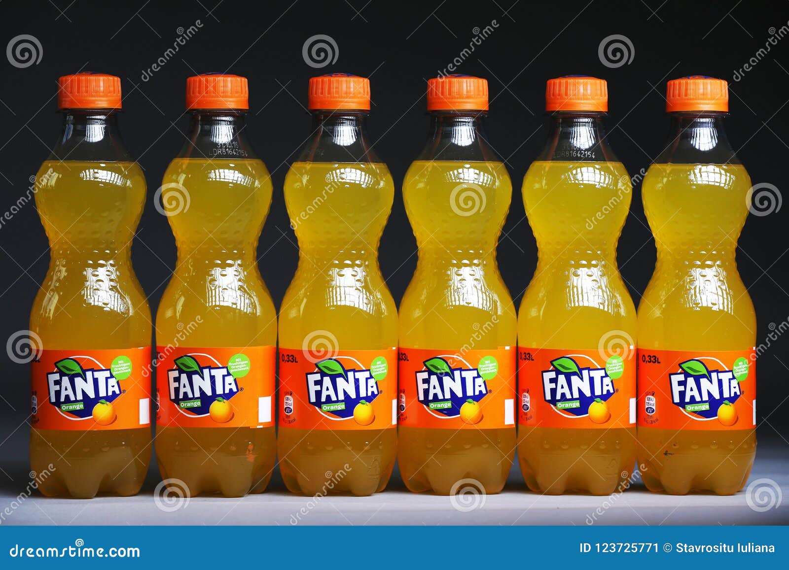 Fanta bottles of drinks editorial photo. Image of pack - 123725771