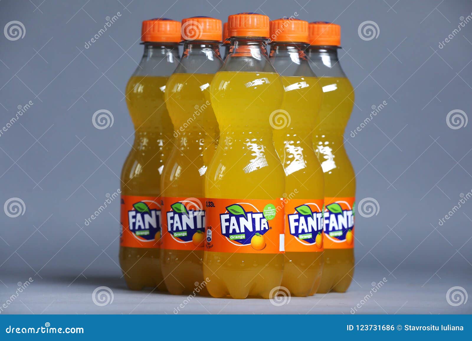 Fanta bottles of drinks editorial photo. Image of engros - 123731686