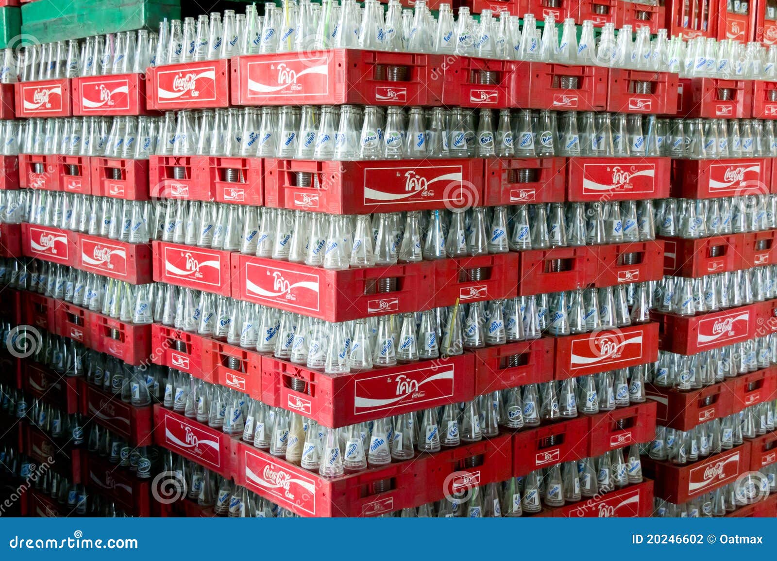 Fanta Glass Bottle with Coca Cola Red Crate Editorial Photography ...