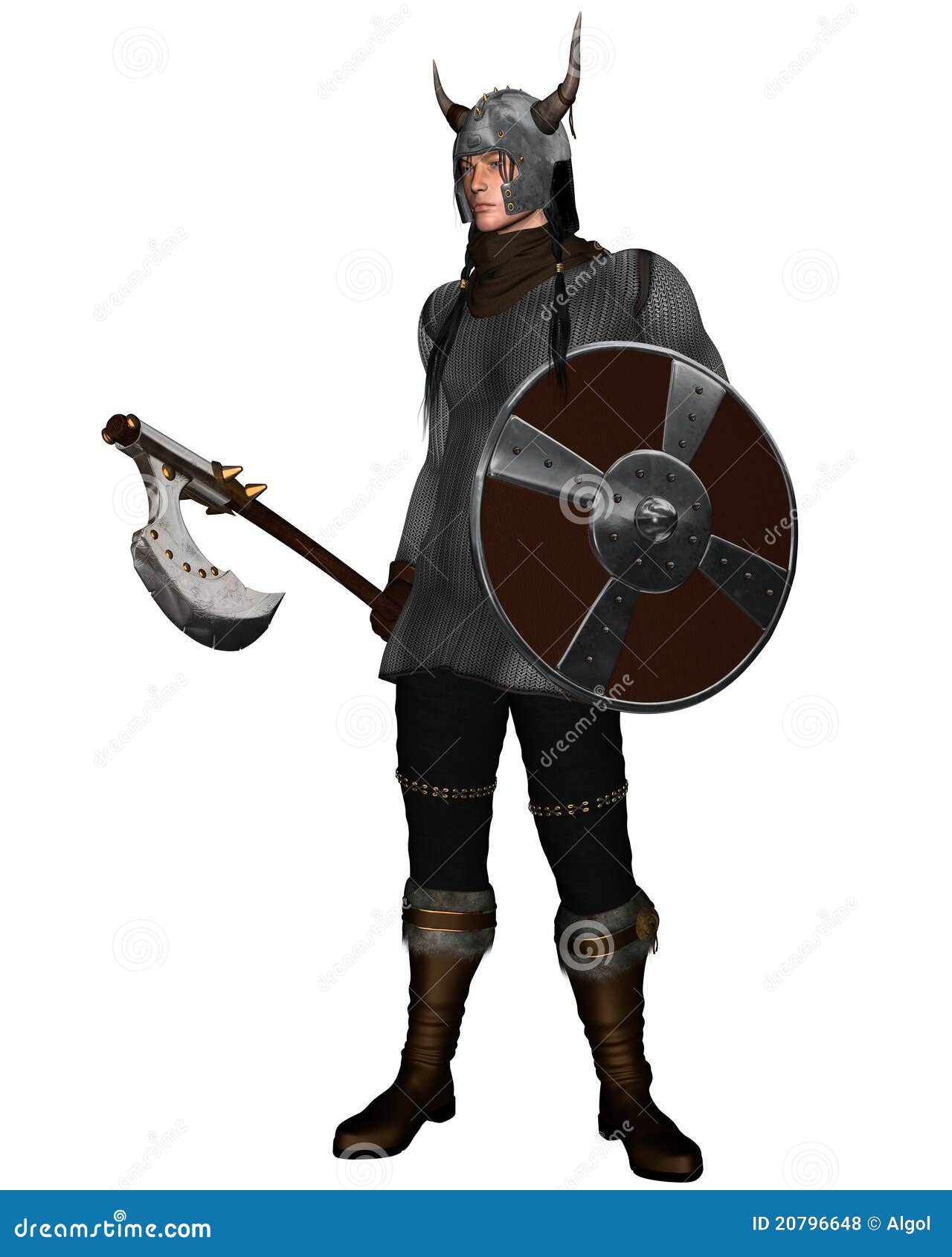 Fantasie-Art-Wikinger-Krieger Stock Abbildung - Illustration von ...