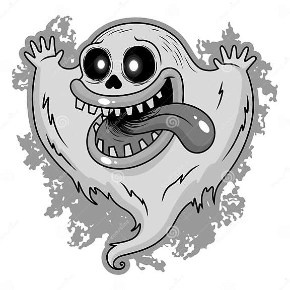 Fantasma bonito ilustração do vetor. Ilustração de humor - 75071816