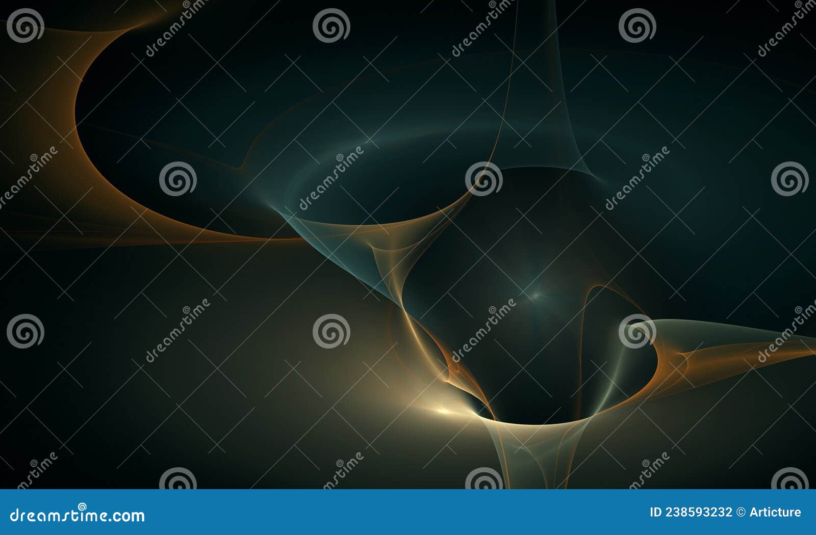 Fantastic 3d Space Distortion, Refraction of Light and Matter. Stock ...