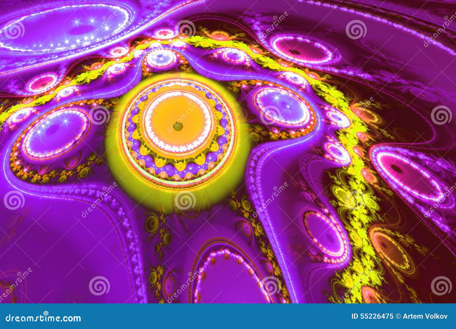 Fantastic Abstract Pattern Resembling Alien Flower Stock Image - Image ...