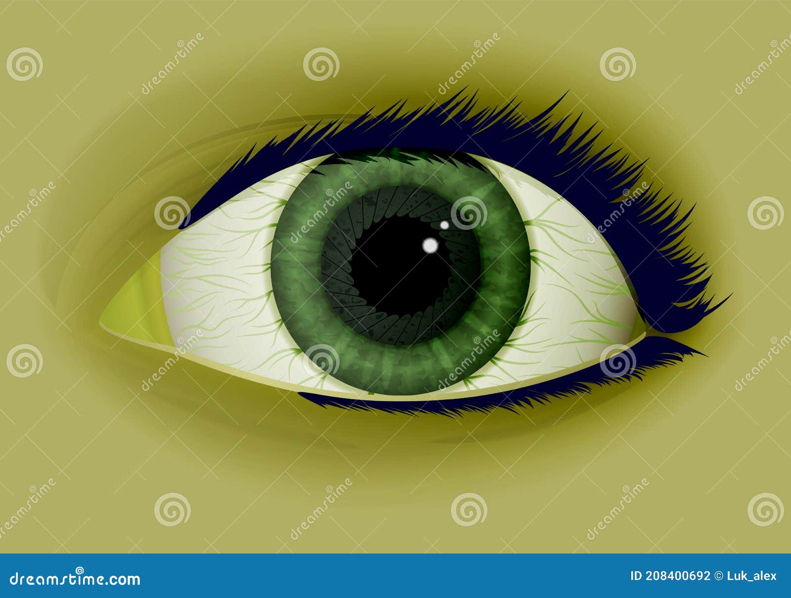 Fantastic alien eye stock vector. Illustration of cute - 208400692