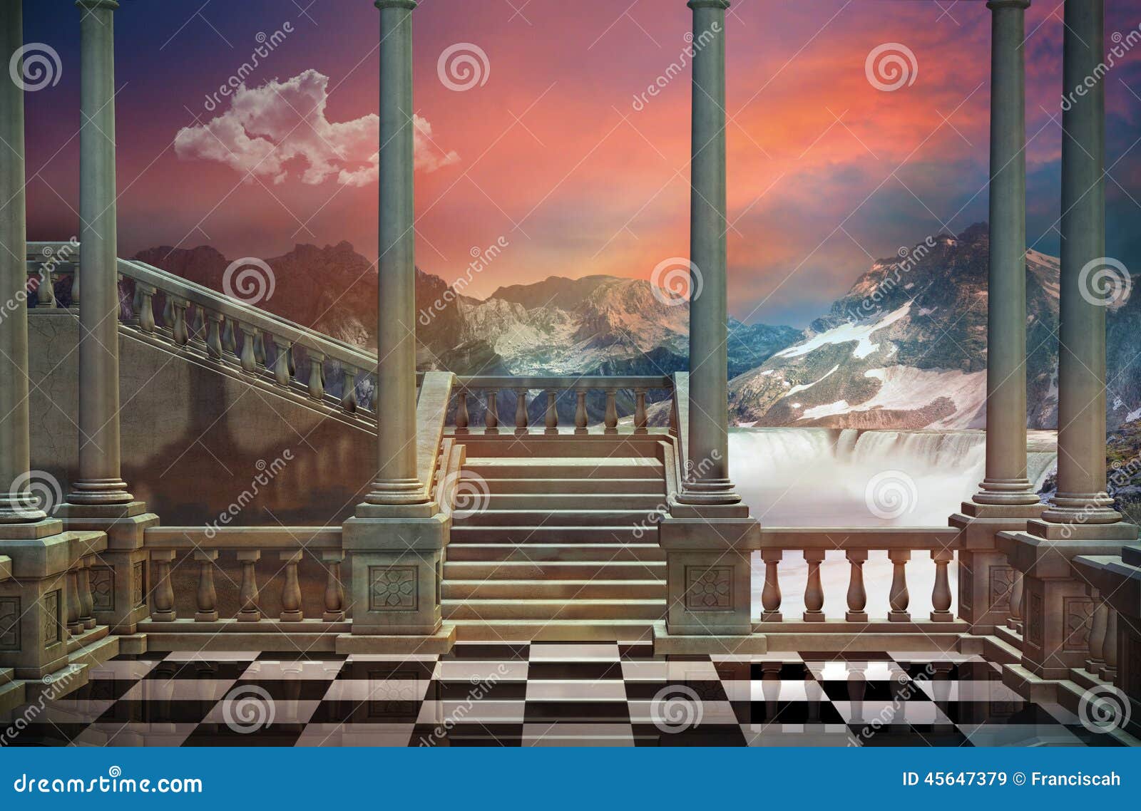 Fantastic Balcony and Landscape Stock Image - Image of rocks, peace ...