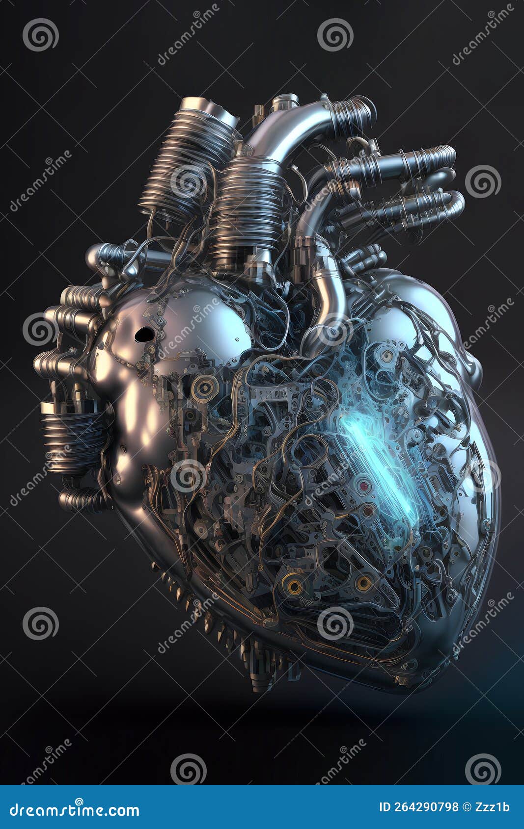 Fantastic Bionic Heart Concept, Neural Network Generated Art Stock ...