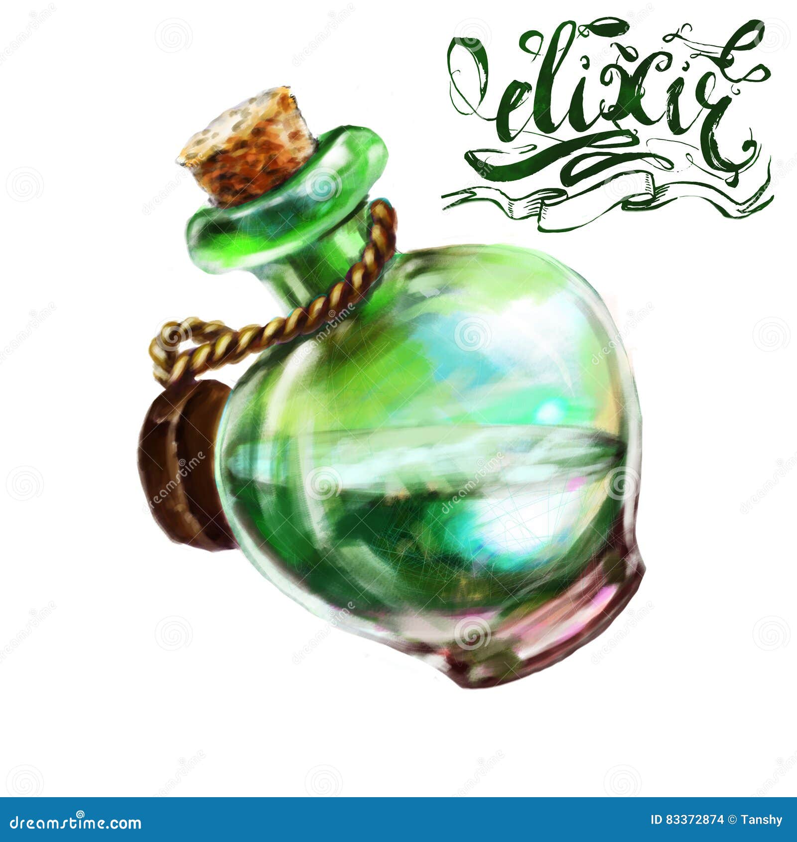 A Fantastic Bottle of Elixir for the Game Stock Illustration ...