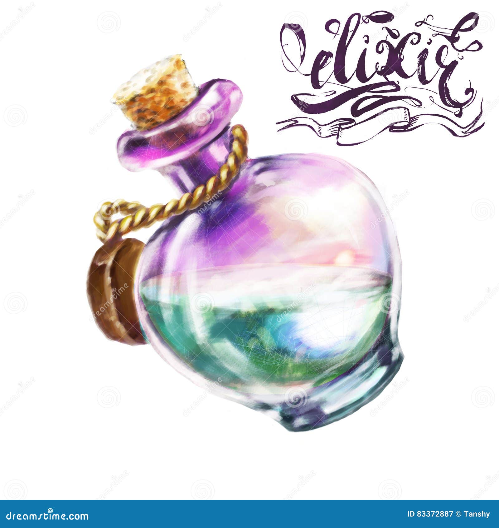 A Fantastic Bottle of Elixir for the Game Stock Illustration ...
