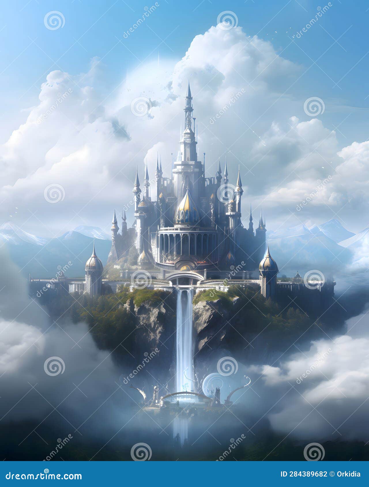 A Fantastic Castle Floating in the Air - Magic Fantasy Design ...